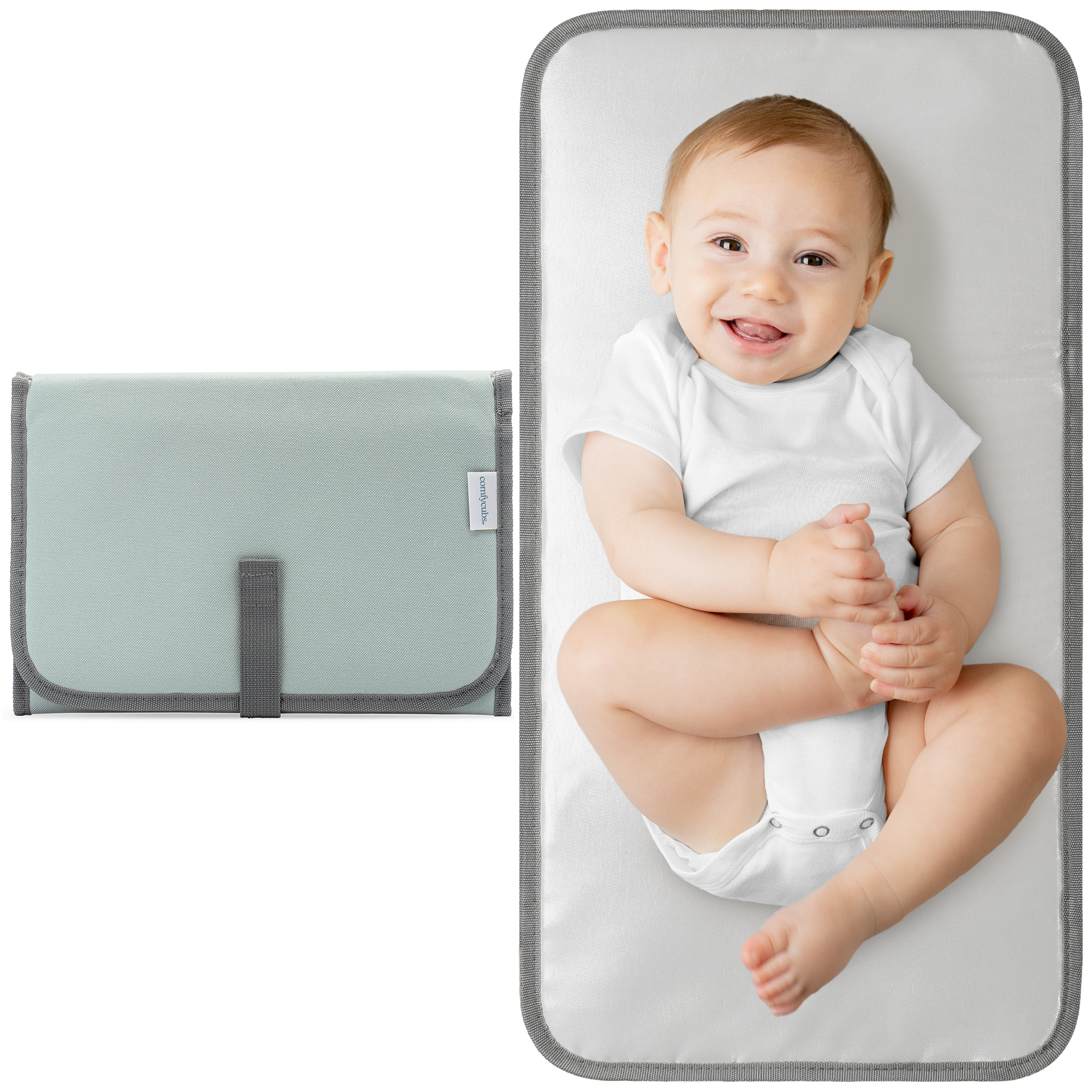 Compact Changing Pad in Earth Green | MoogCo Baby