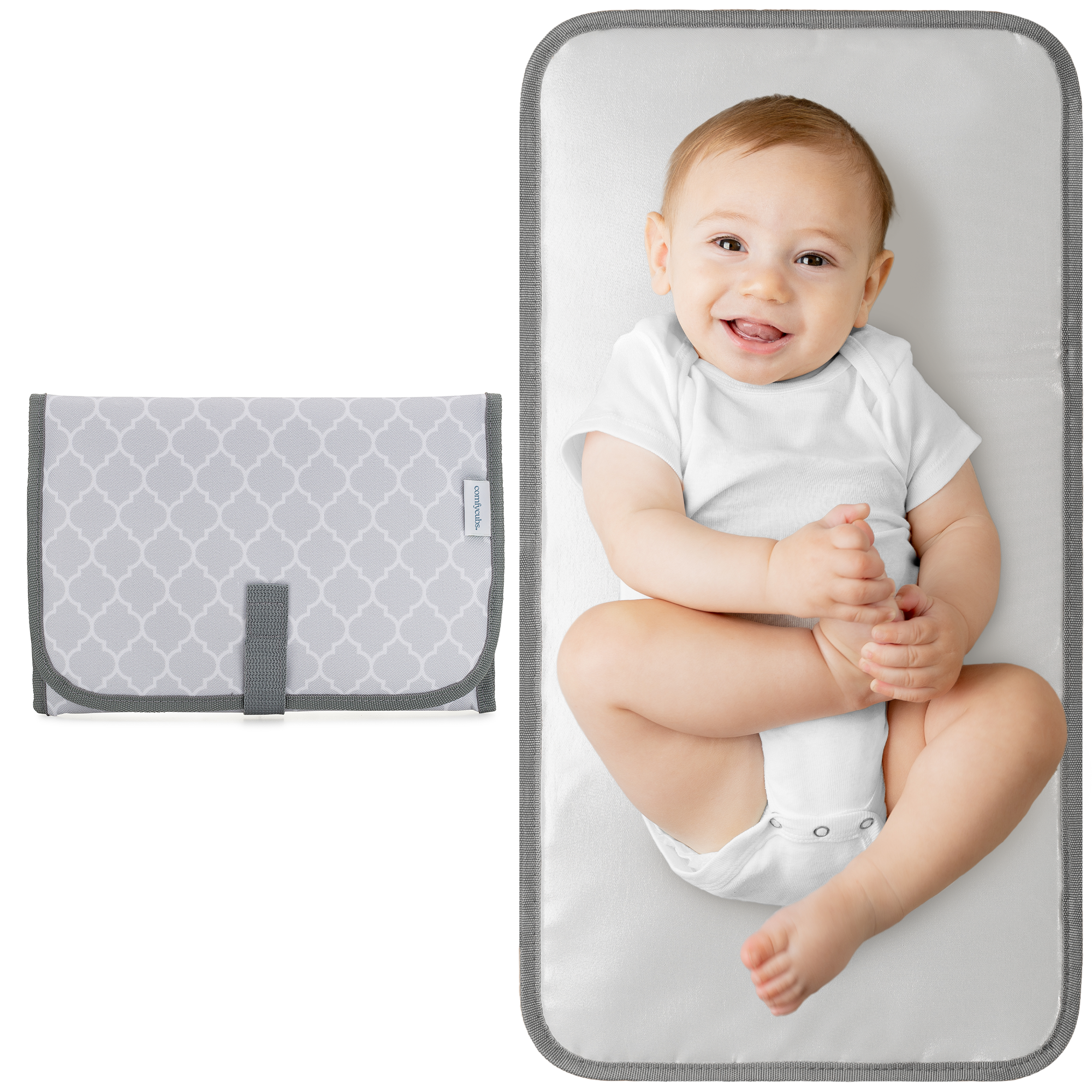 Compact Changing Pad in Grey Pattern - Fold... | MoogCo Baby