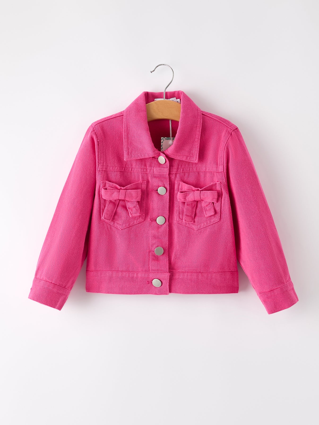 Hot Pink Fall Girls Denim Top – MOOGCO Baby