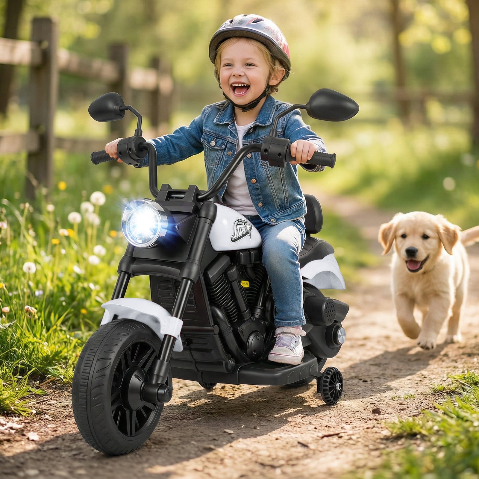 6V Kids Motorcycle with Headlight and Music... | MoogCo Baby