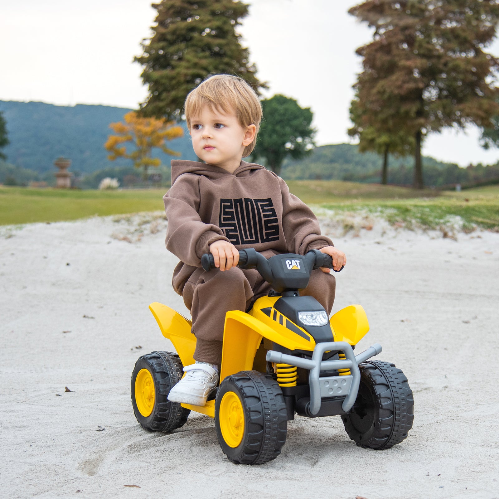 6V Kids Ride on ATV CAT-Licensed with Horn Sound for...