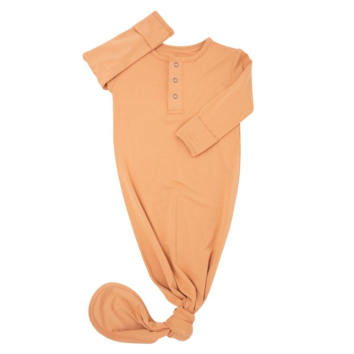 Knotted Gown - Pumpkin Spice – MOOGCO Baby
