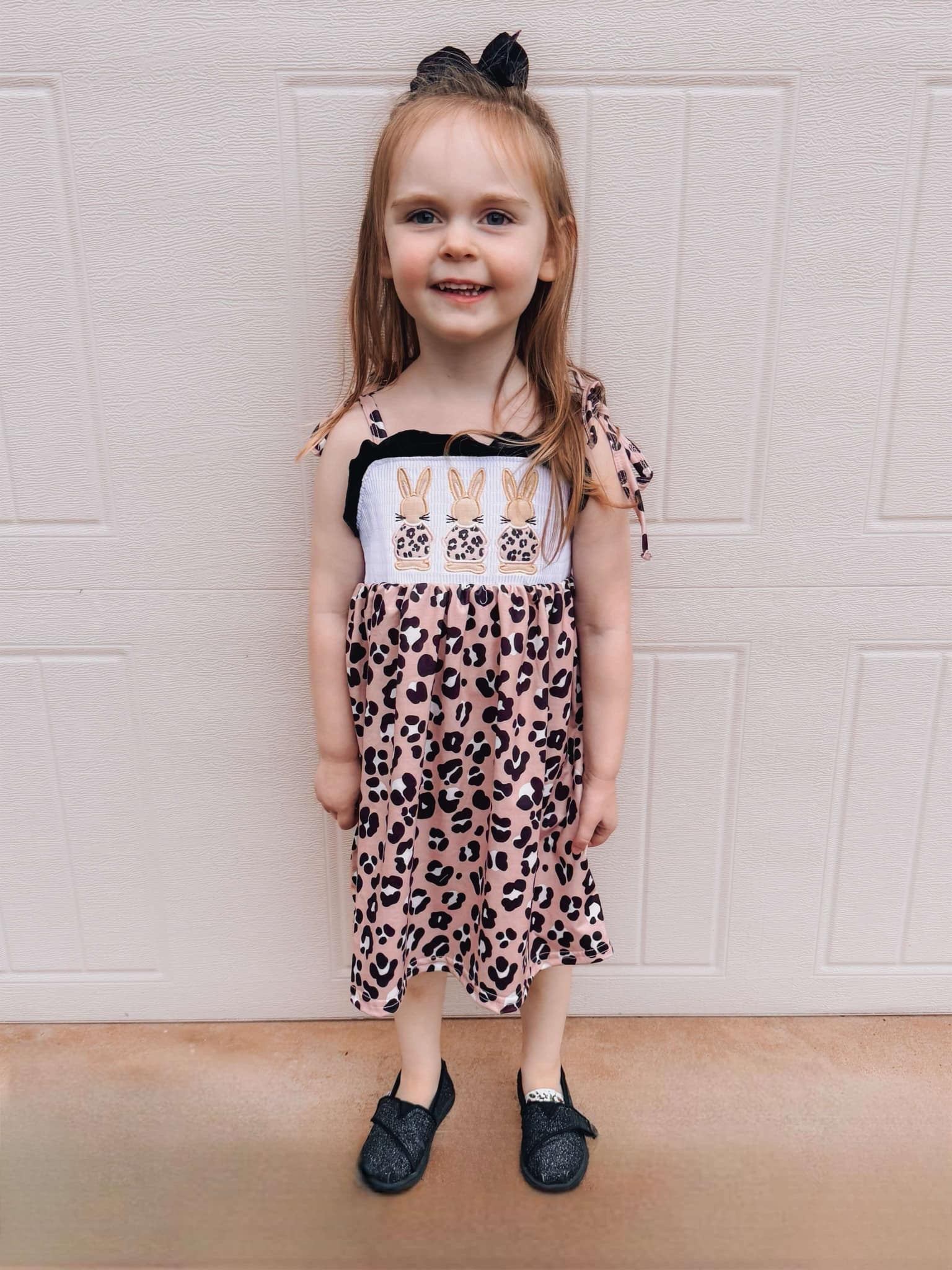 Smocked leopard bunny Dress | MOOGCO Baby