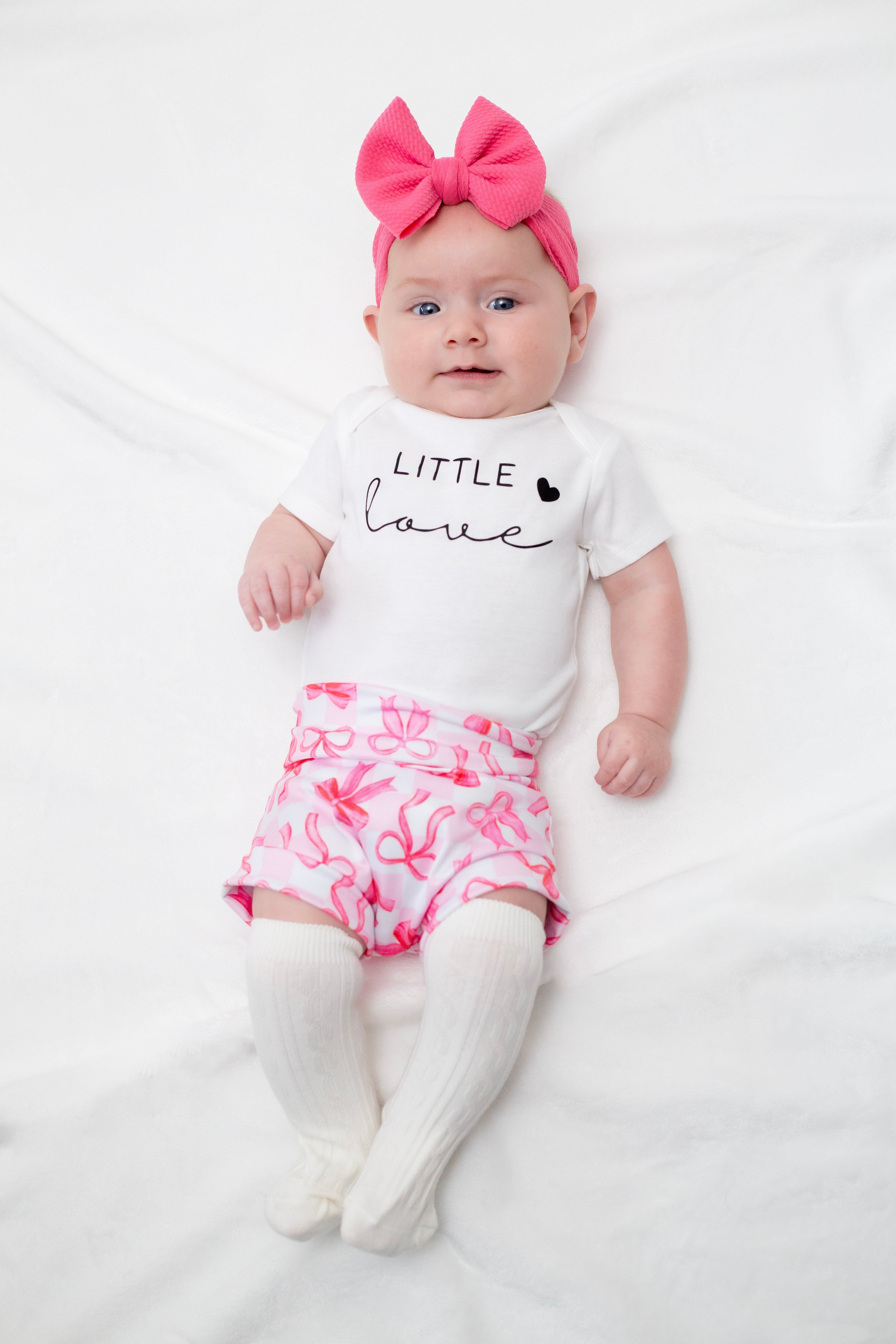 Little Love Valentine Pink Bow Bummies Set – MOOGCO Baby