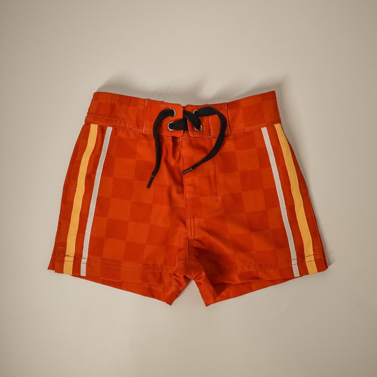RETRO-WAVE HYBRID BOARD SHORT - RED/ORANGE – MOOGCO Baby