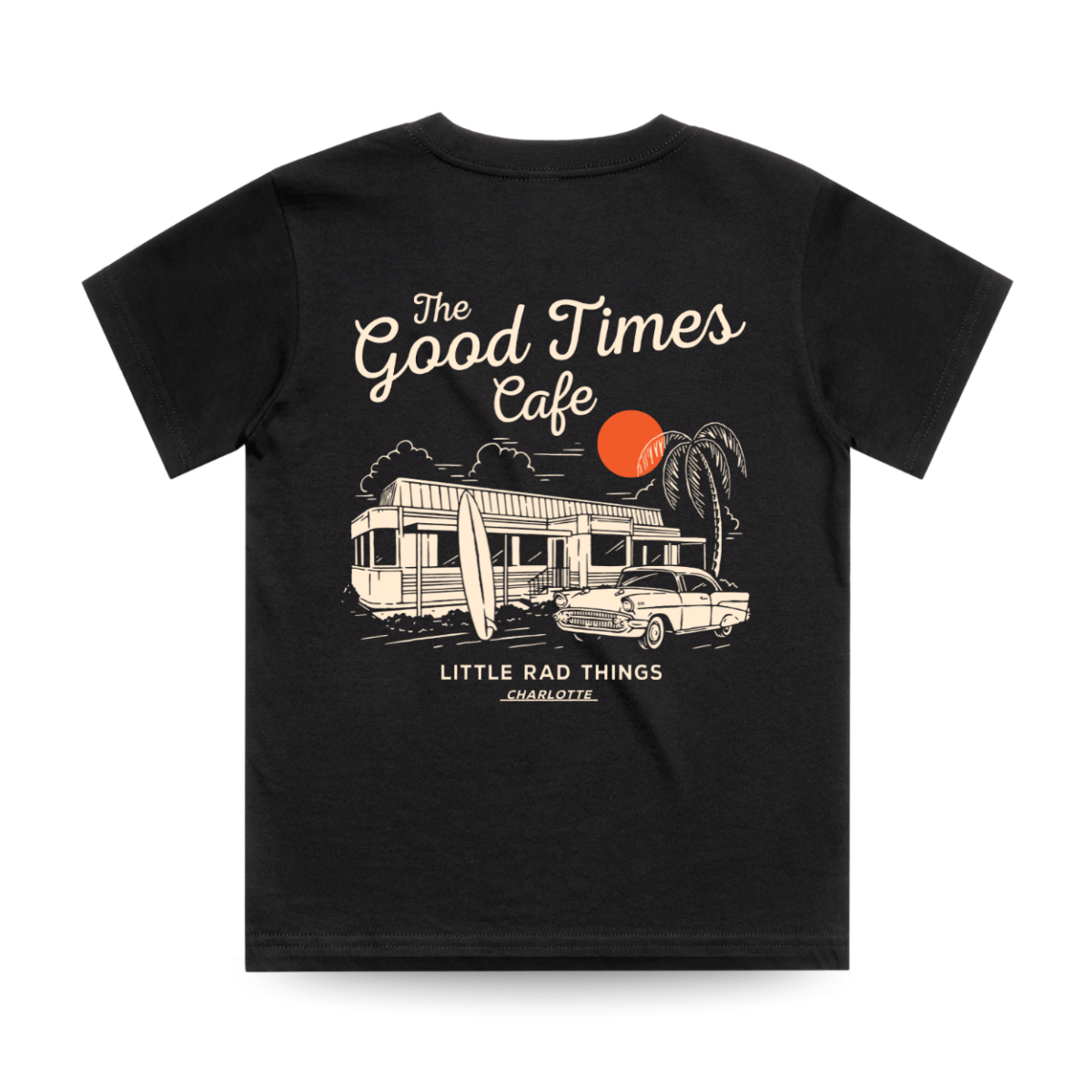 THE GOOD TIMES CAFE TEE - BLACK – MOOGCO Baby