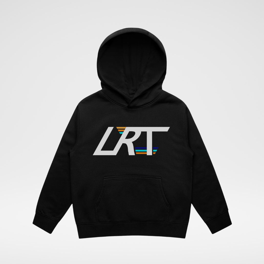 THE LRT WINGED LOGO HOODIE - RECYCLED BLACK – MOOGCO Baby